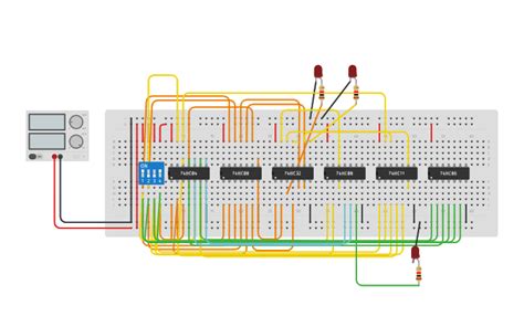 Circuit Design 2 Bit Comparator Tinkercad