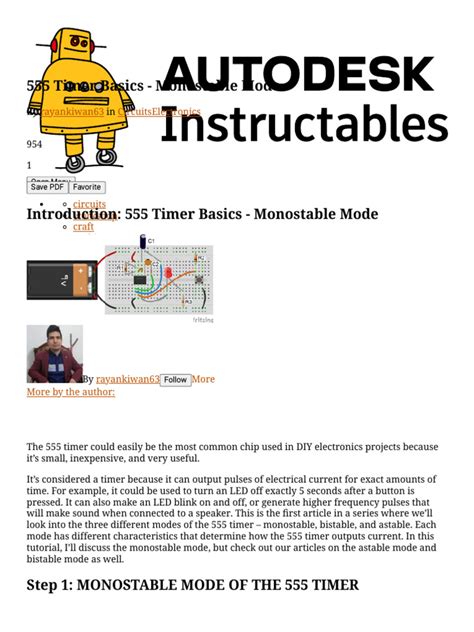 555 Timer Basics Monostable Mode 3 Steps Instructables Pdf 555 Timer Basics Monostable Mode 3 Steps Instructables Pdf