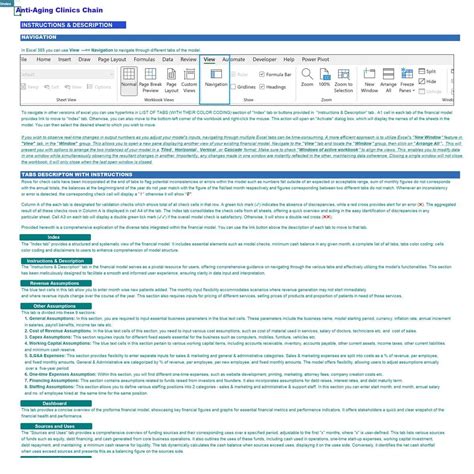 Anti Aging Clinics Chain Financial Model Efinancialmodels