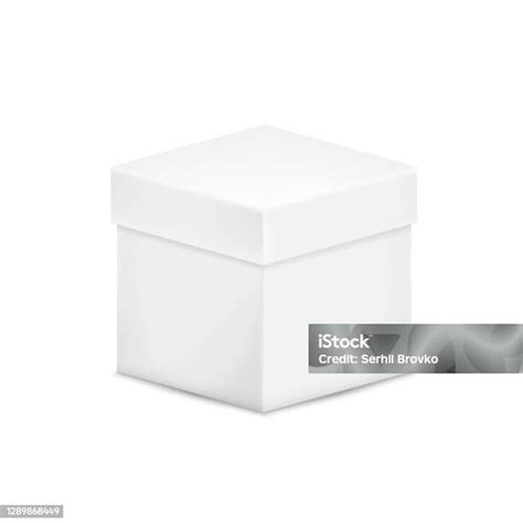 현실적인 흰색 빈 패키지 선물 골판지 상자 벡터 그림입니다 0명에 대한 스톡 벡터 아트 및 기타 이미지 0명 3차원 형태 가리기 Istock