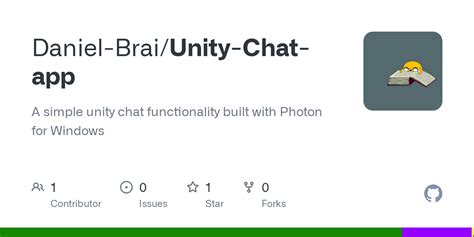 GitHub Daniel Brai Unity Chat App A Simple Unity Chat Functionality Built With Photon For Windows