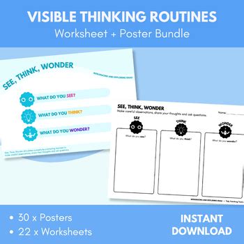 Visible Thinking Routines Posters Worksheets Bundle Cultures Of Thinking