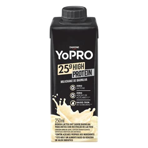 Bebida Láctea Danone Yopro 25g High Protein Baunilha Zero Lactose E Zero Açucar 250ml