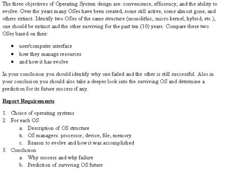 The Three Objectives Of Operating System Design Are