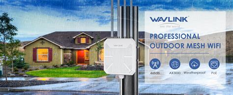 WAVLINK AX3000M Outdoor Access Point With Active POE WiFi Signal Long Extender For Starlink