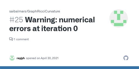 Warning Numerical Errors At Iteration 0 · Issue 25 · Saibalmars