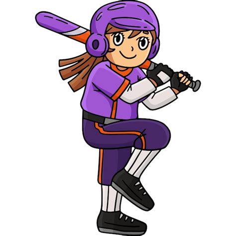 Girl Baseball Bat Vectors And Illustrations For Free Download Freepik
