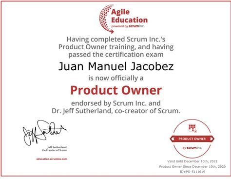 Juan Jacobez On Linkedin Ahora Si Product Owner Certificado ️ ️ ️