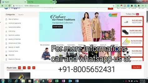 HTML5 CSS Dynamic Ecommerce Website Design With 24 7 Support Rs 9999