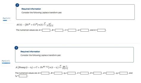 Solved Requlred Information Consider The Following Laplace