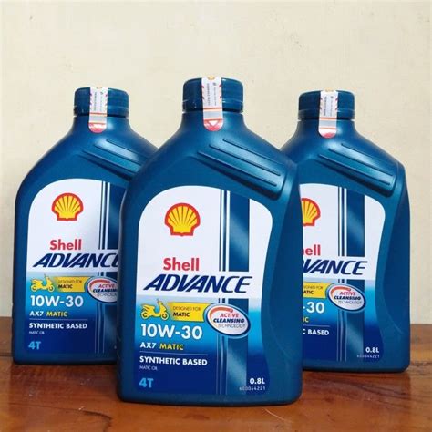 Oli Mesin Shell Advance Ax7 Matic 10w 30 10w 40 800ml Biru Lazada