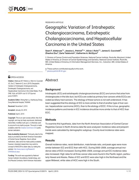 Pdf Geographic Variation Of Intrahepatic Cholangiocarcinoma Extrahepatic Cholangiocarcinoma