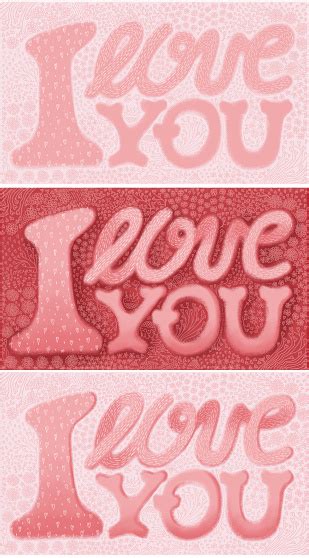 나는 당신을 사랑합니다 휴일 카드 인사말 포스터 발렌타인 배너 결혼식 초대장 편지 문구 분홍색 배경에 짧은 텍스트 수평 카드 세트입니다 새 꽃 하트 패턴 0명에 대한 스톡