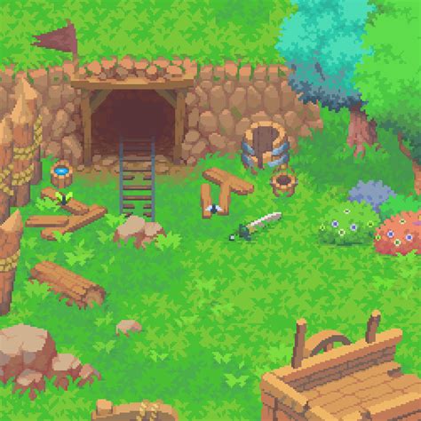 new mine cave entrance added to my asset r unity2d