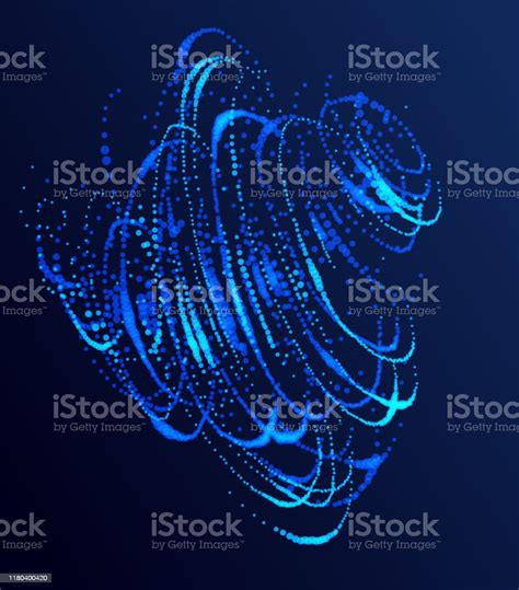소용돌이 벡터 추상배경 생물학 과학 테마 소용돌이 디자인 스핀 모션의 동적 요소를 흐르는 도트 입자 3차원 형태에 대한 스톡 벡터 아트 및 기타 이미지 Istock