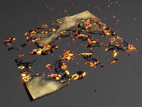Burning Paper Animation 3d Model 14 Max Free3d