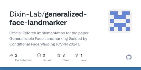 Github Dixin Lab Generalized Face Landmarker Official Pytorch