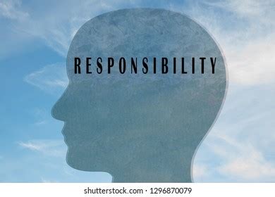 Render Illustration Responsibility Title On Head Stock Illustration 1296870079 Shutterstock