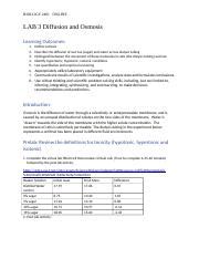 Exploring Diffusion And Osmosis In Biology Lab A Comprehensive Course Hero