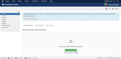 Installing Joomla Extensions