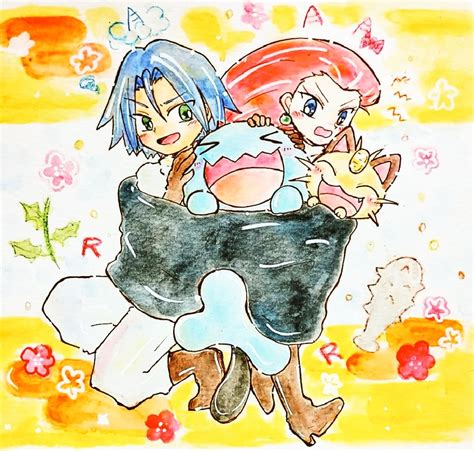 Jessie James Meowth And Wobbuffet Pokemon And 1 More Drawn By