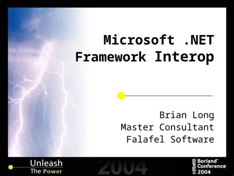 PPT Microsoft NET Framework Interop Brian Long Master Consultant