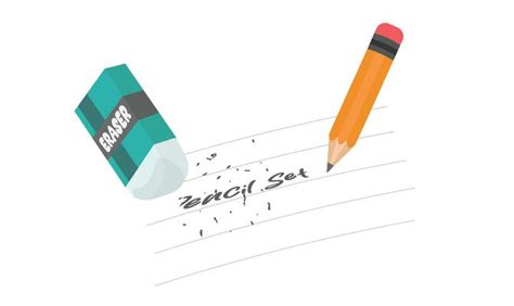 Pencil With Eraser Vector Art Icons And Graphics For Free Download