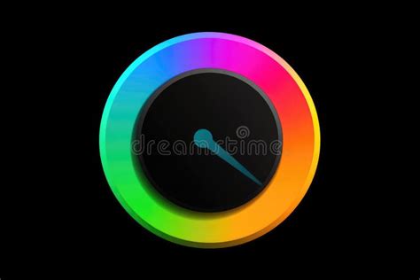 Colorful Stop Icon Black Background Generative Ai Stock Illustration Illustration Of Design