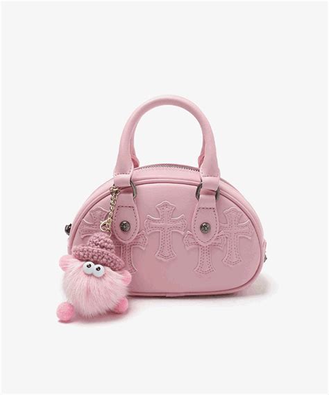 🌸대박할인 인형키링증정 ️ 크롬 미니 볼링백 숄더백 토드백 겸용 에이블리