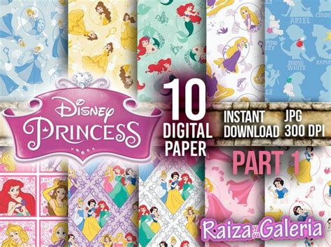 Awesome Disney Princess Digital Paper Part 1 Instant Download
