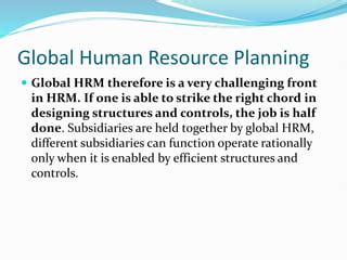 International HRM Unit 1 Pptx PPT
