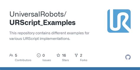 Github Universalrobotsurscriptexamples This Repository Contains Different Examples For