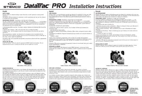 Stemco Datatrac Pro User Manual