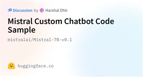 Mistralai Mistral 7B V0 1 Mistral Custom Chatbot Code Sample