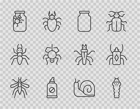 Set Line Mosquito Larva Insect Glass Jar Spray Against Insects