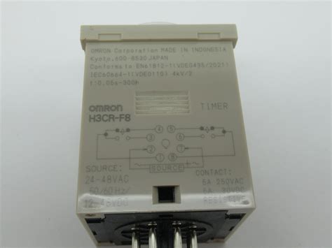 Omron H3cr F8 Twin Timer 24 48vac 12 48vdc 1 2s 300h New Industrial