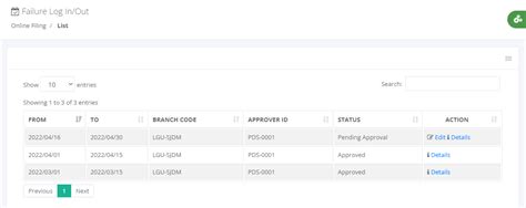 Online Filing Invalid Time Logs