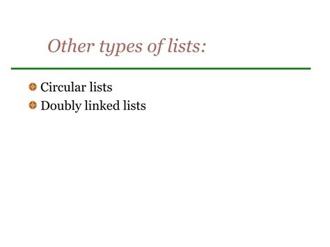 Ppt Data Structures More On Lists Circular Lists Doubly Linked