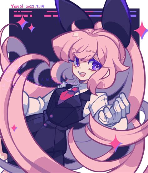 Xianyudian Laoban Original Highres Girl D Artist Name Black Bow Black Vest Border Bow