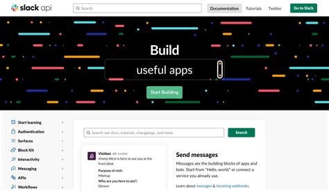 Slack Api Docs Auth Webhooks Sdks For Developers Api Refs