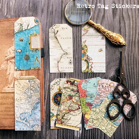 10 шт упак Винтаж карта этикетка калька бумажная наклейка для творчества ремесло Скрапбукинг