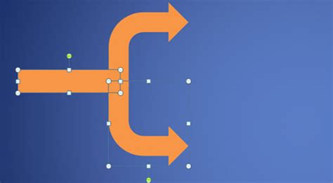 PowerPoint の中に分岐した矢印の形を作る方法