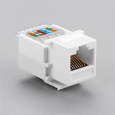 Jointflowers Rj45 Cat6 Utp Keystone Female Jack Connector Adapter Internet Network Lan Cable