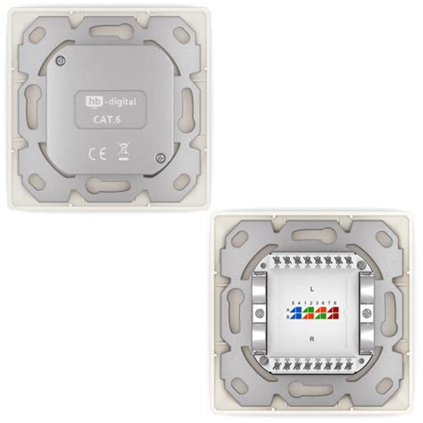 Lan Socket Cat 6 Data Socket Surface Flush Mounted 2xrj45 Ral9010 7 79