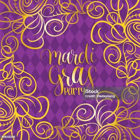 마디 그 라 손 문자 인사말 카드 벡터 지방 참회 화요일 포스터 화려한 패턴 배경에 초대 3월에 대한 스톡 벡터 아트 및 기타