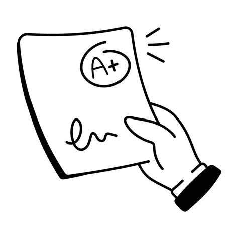 Exam Result Icon In Doodle Style 51800061 Vector Art At Vecteezy