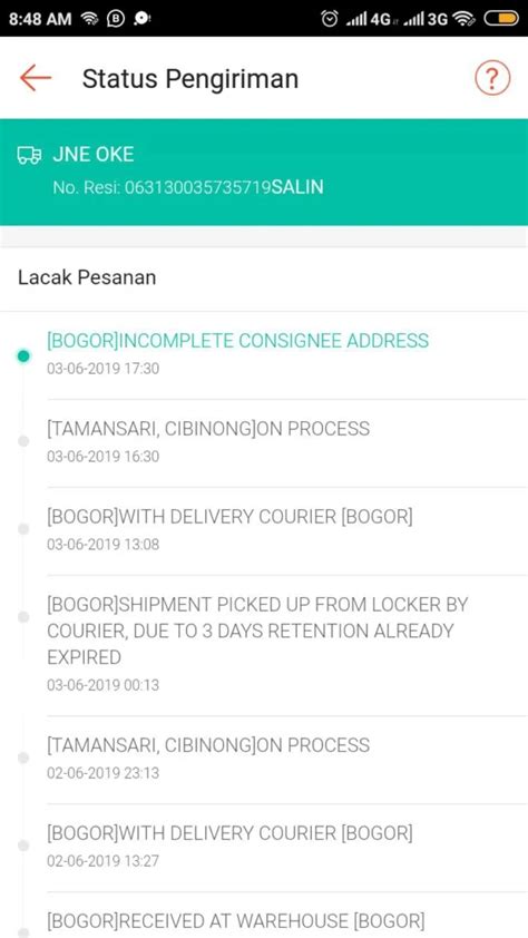 Incomplete Consignee Address Pada Kurir Jne Dan Solusinya