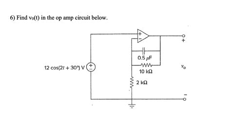 Solved Find V T In The Op Circuit Below Chegg Com