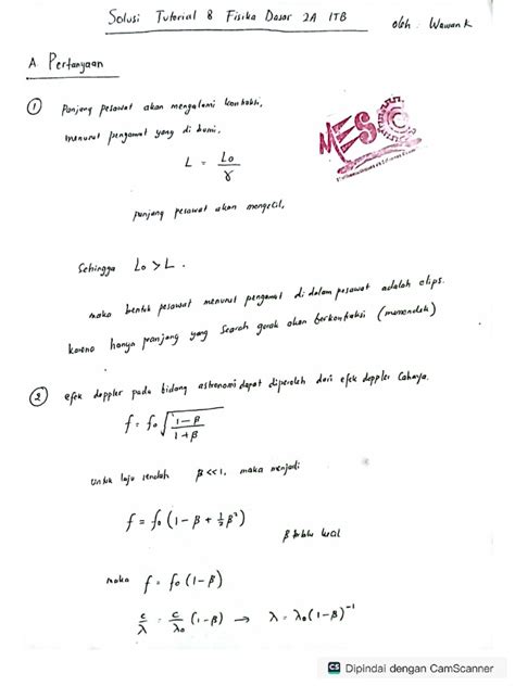 Solusi Tutorial 8 Fisika Dasar 2a Itb Pdf