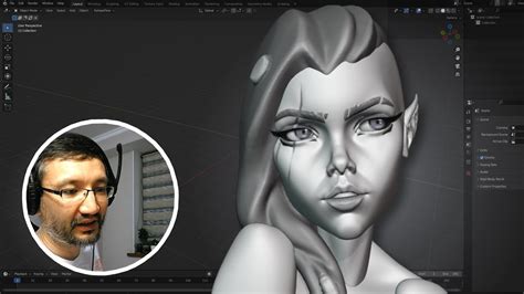 Sculpting Stylized Female Head In Blender Youtube